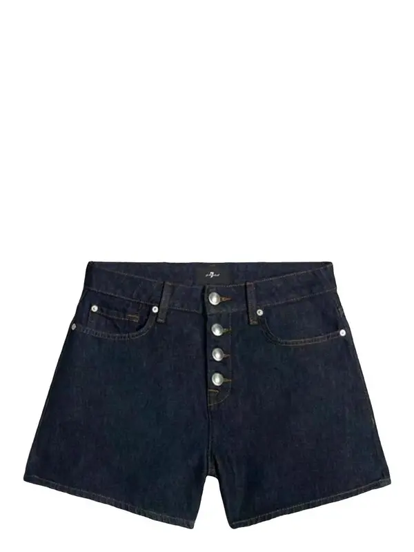 7 For All Mankind Kori Denim Shorts - Blue