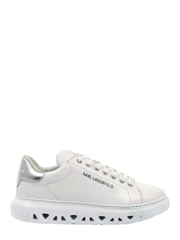 Karl Lagerfeld Metallic-heel Sneakers - White