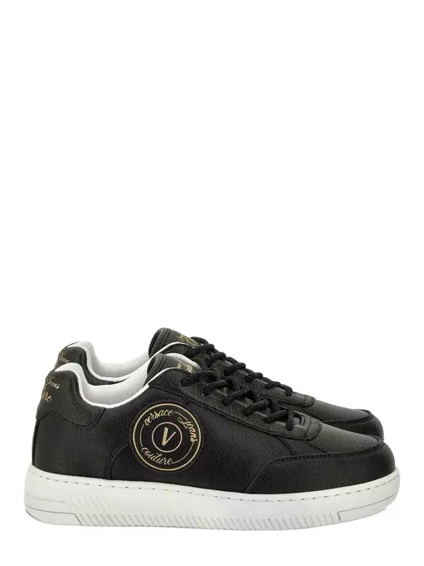 Versace Logo-patch Sneakers - Black