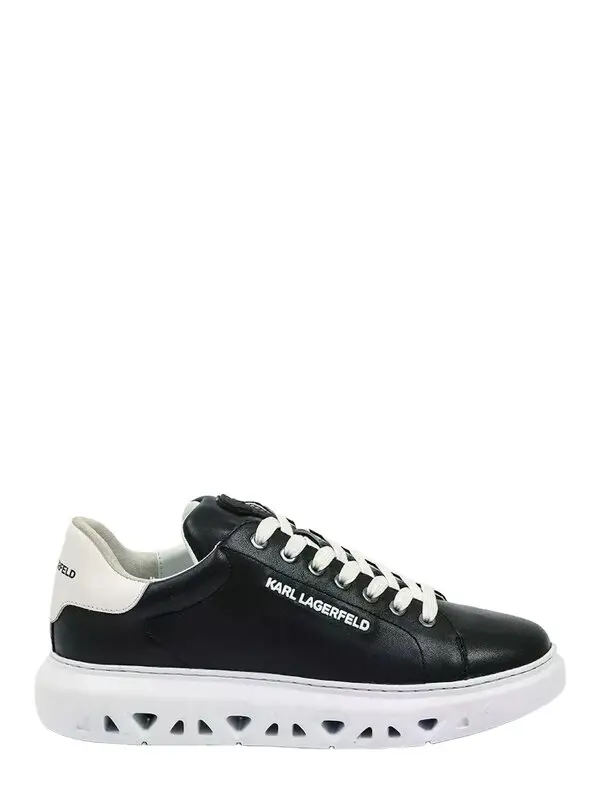 Karl Lagerfeld Embroidered-logo Sneakers - Black