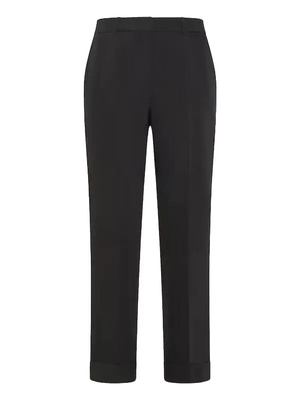 Seventy Cuffed Pleated Trousers - Black