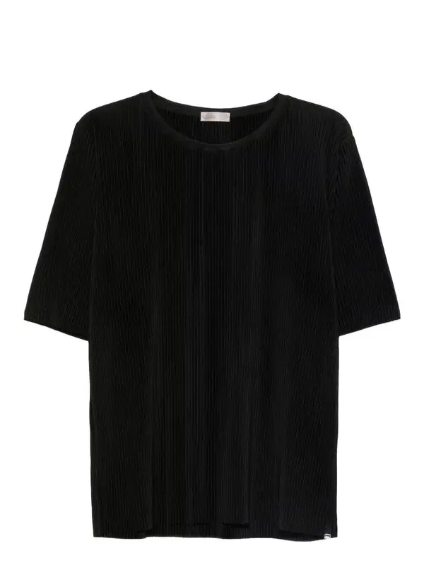 Herno Pleated Short-sleeve T-shirt - Black