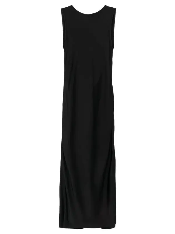 Another Tomorrow Draped-back Dress - Black