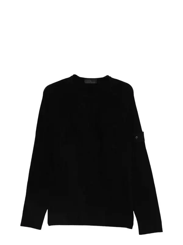 Stone Island Ribbed Crew-neck Sweatshirt - Black