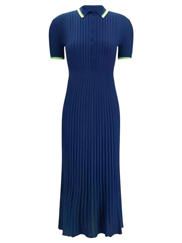 Gabriela Hearst Ribbed Midi Dress - Blue
