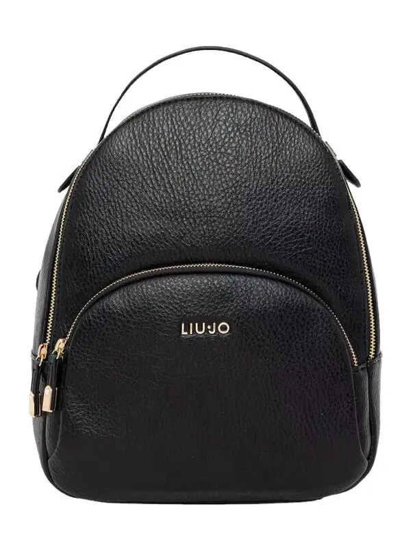 Liu Jo Pebble-textured Top-handle Backpack - Black