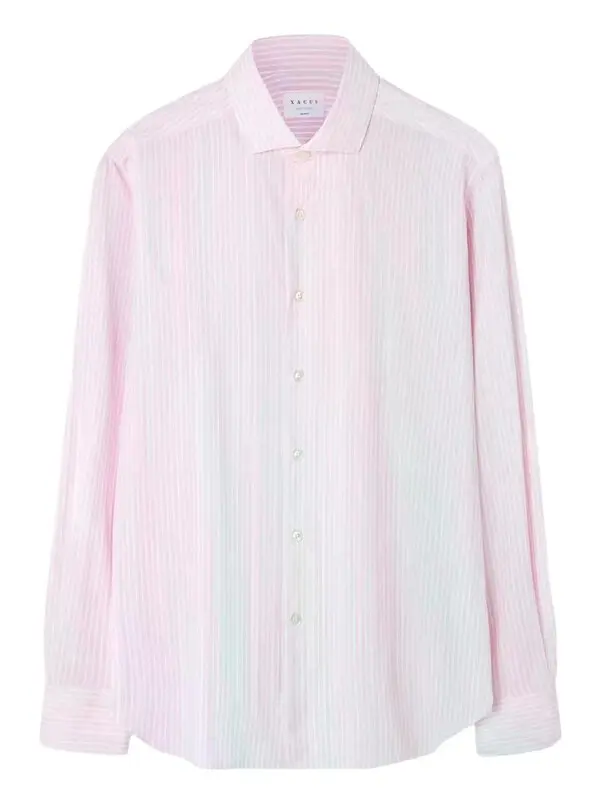 XACUS Striped Long-sleeved Shirt - Pink