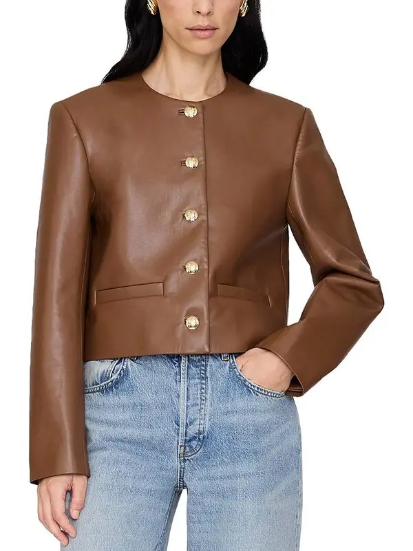 ANINE BING Amber Button-front Jacket - Brown
