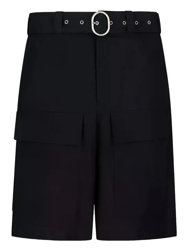 JIL SANDER Belted Shorts - Blue