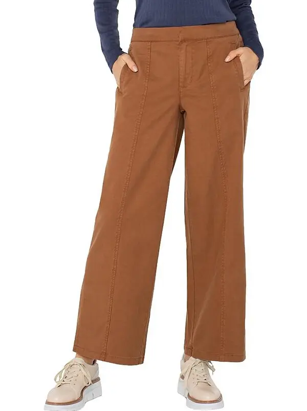 LIVERPOOL High Rise Wide Leg Pants - Mocha Brown