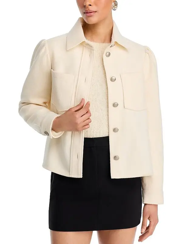 AREA STARS Isla Puffed Shoulder Jacket - Ivory