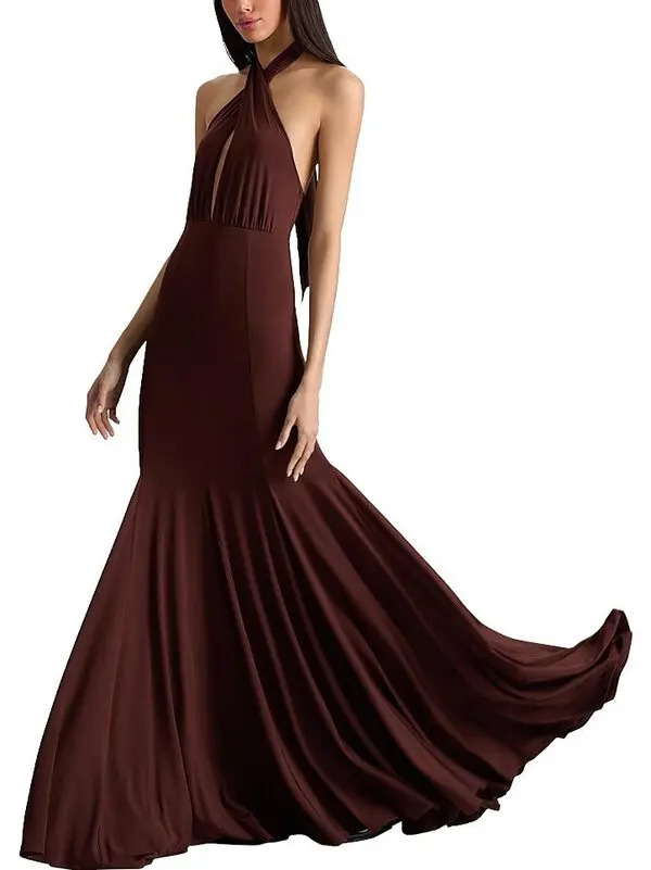 Alice + Olivia Evelina Maxi Dress - Mocha