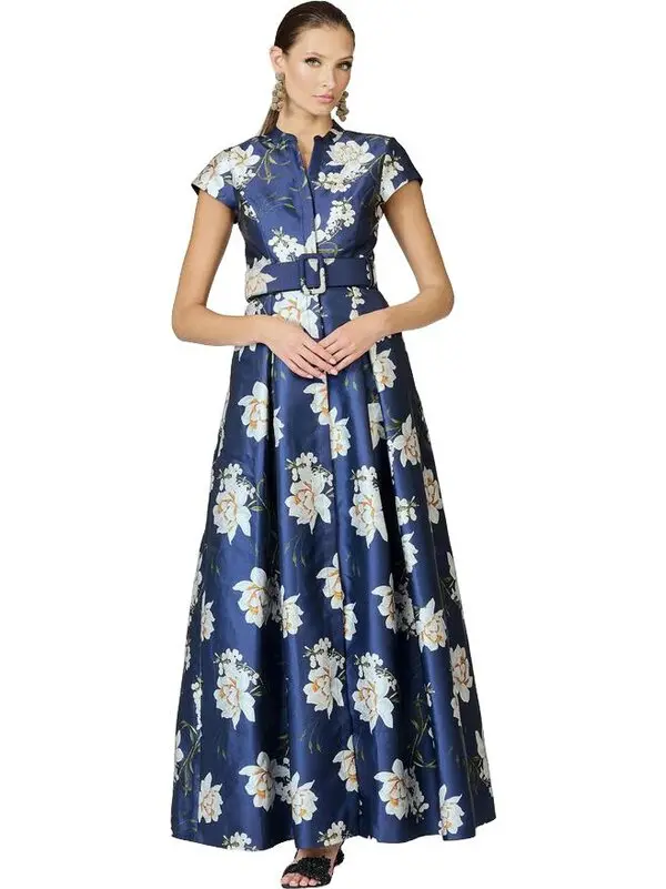 Sachin & Babi Embellished Marta Gown - Navy