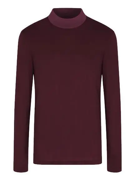 Giorgio Armani Viscose Jersey Mock-neck Jumper - Natural