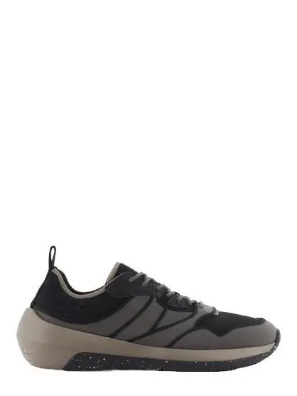 Emporio Armani Travel Essentials Knit Sneakers - Natural