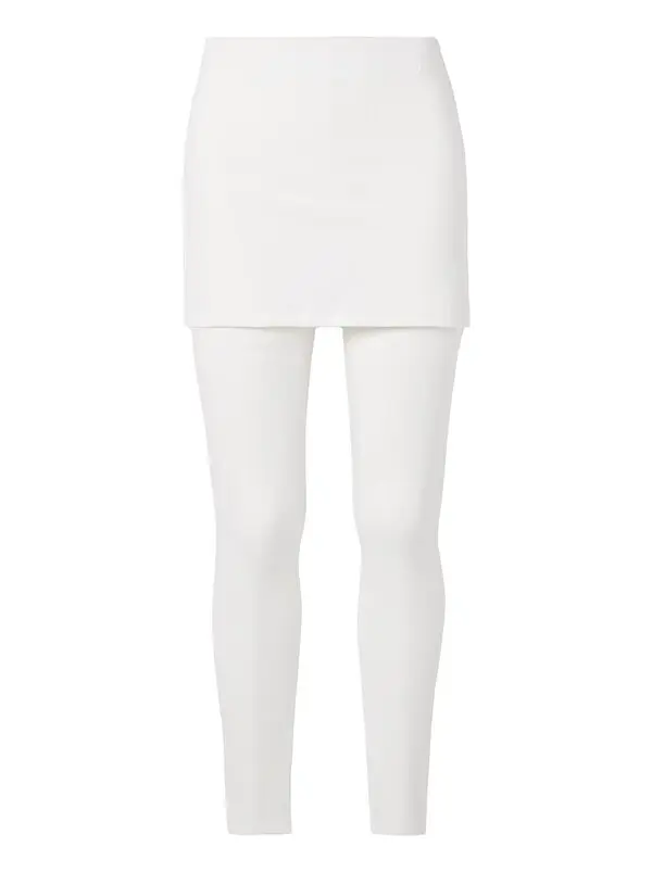THE PARK Joy Layered Stretch-tencel™ Lyocell Jersey Leggings - Neutrals