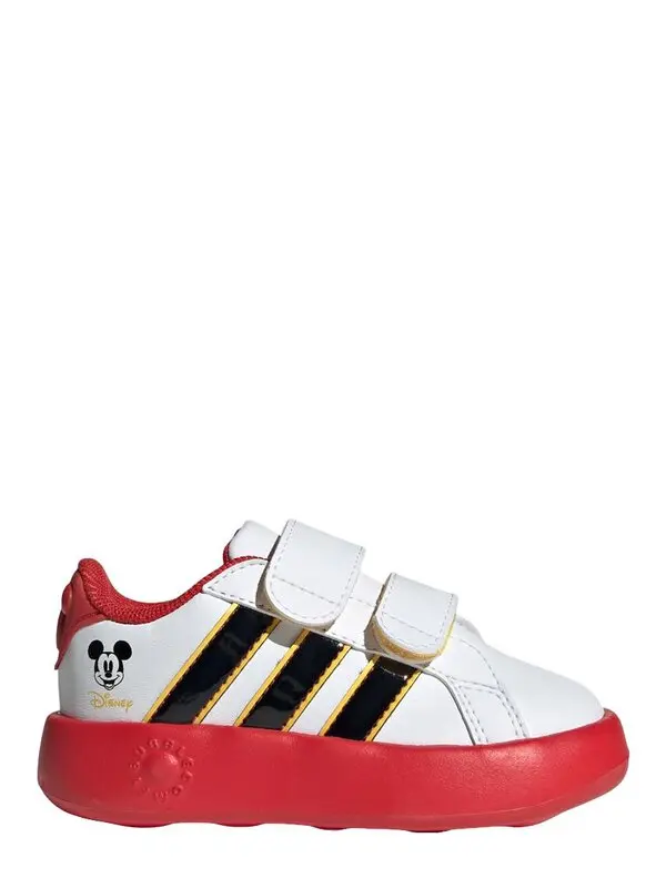 Adidas Grand Court Disney Mickey Mouse Sneakers - Cloud White/core Black/bold Gold