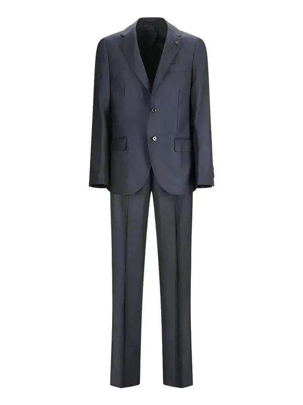 LARDINI Single-breasted Wool Suit - Blue