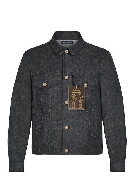 LOUIS VUITTON Monogram Dna Denim Jacket - Black