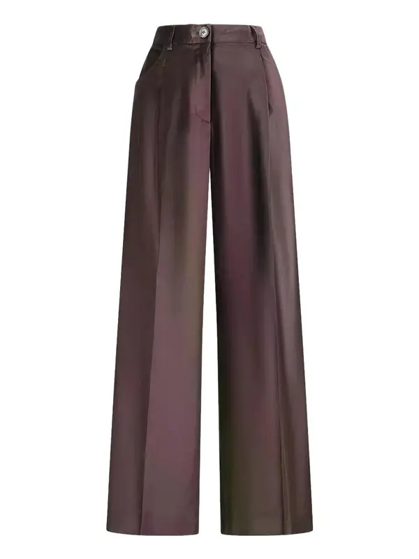 PT TORINO Gabrielle Pleated Velvet Trousers - Red