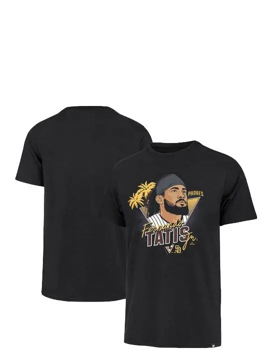 '47 Fernando Tatis Jr. San Diego Padres Player Caricature Franklin T-shirt - Black