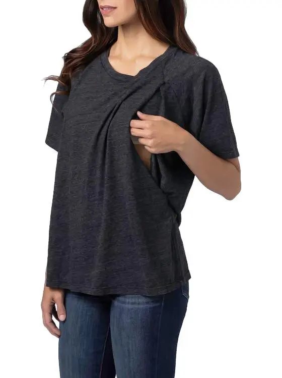 BUN MATERNITY NURSING APPAREL Relax Nursing T-shirt - Black Charcoal