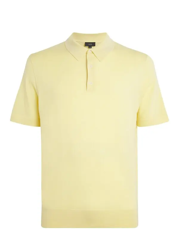 Vince Wool-cashmere Featherweight Polo Sweater - Yellow