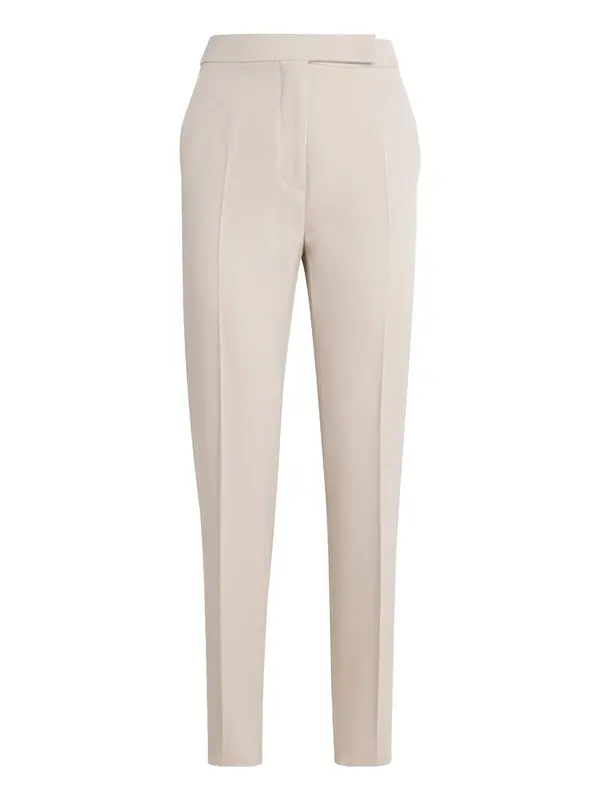 Max Mara Virgin Wool Sartoriale Straight Trousers - White