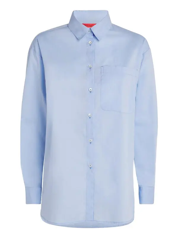 Max & Co. Cotton Long-sleeve Shirt - Blue