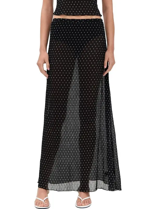 Lioness Ford Maxi Skirt - Onyx Polka