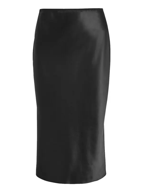 JOSEPH Isaak Silk Midi Slip Skirt - Black