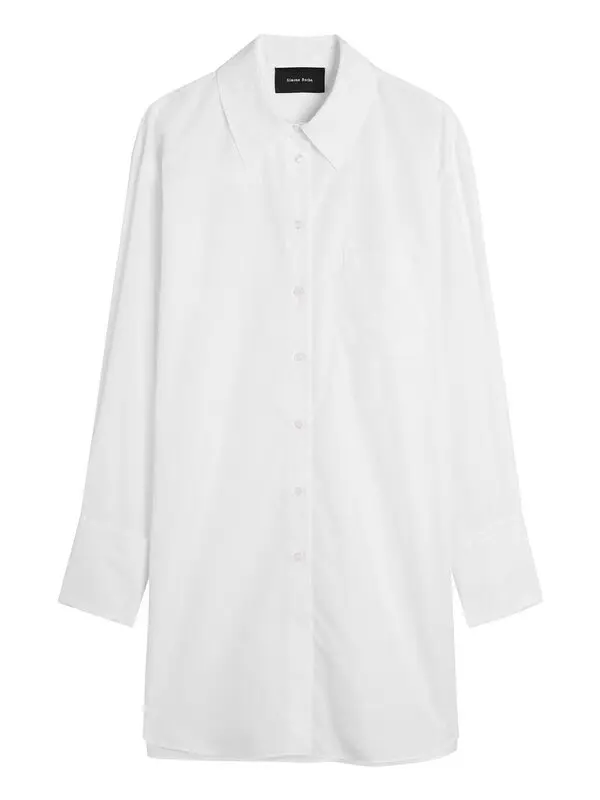 Simone Rocha Elongated Cuff Cotton-poplin Shirt - White