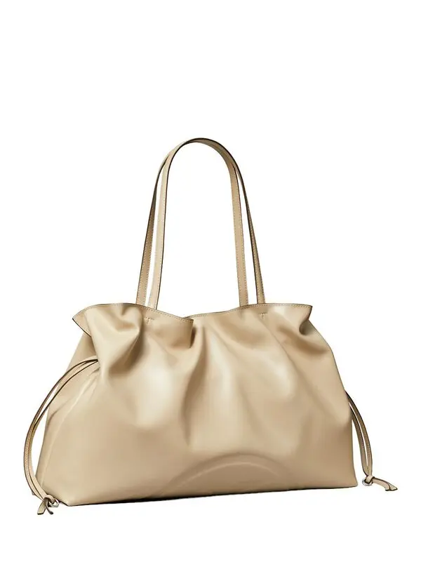 Tory Burch Ella Natuura™ Drawstring Tote - Light Stone