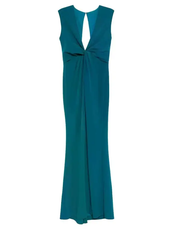 Amsale Draped-detail Dress - Blue