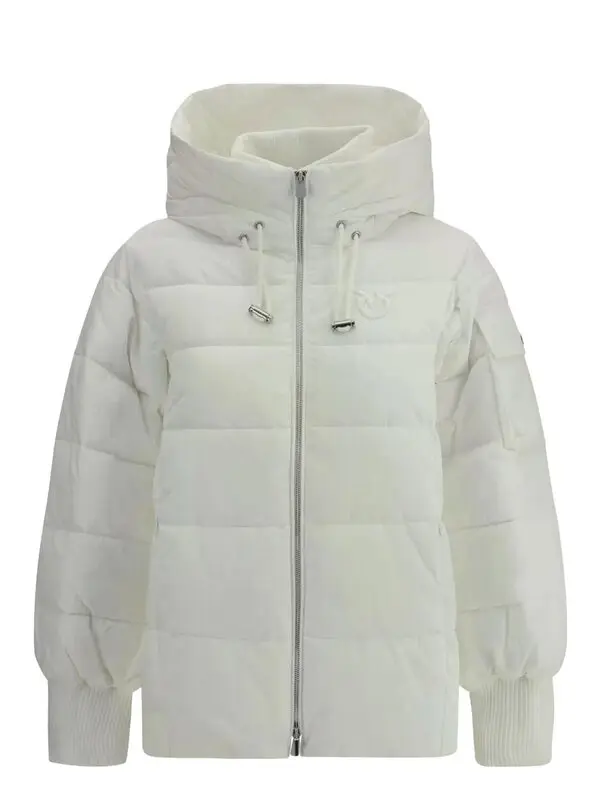 Pinko Hooded Quilted Coat - White
