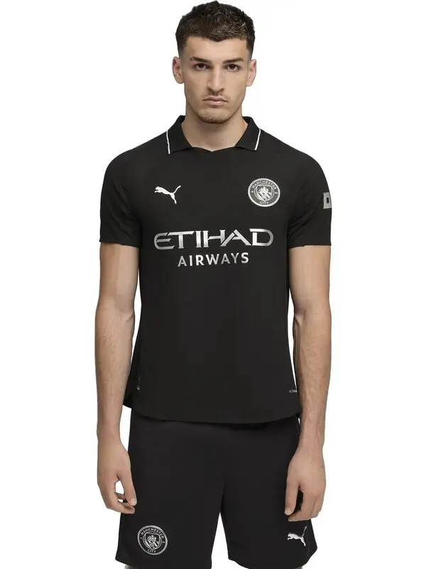 PUMA Manchester City 25/26 Away Authentic Soccer Jersey - Black