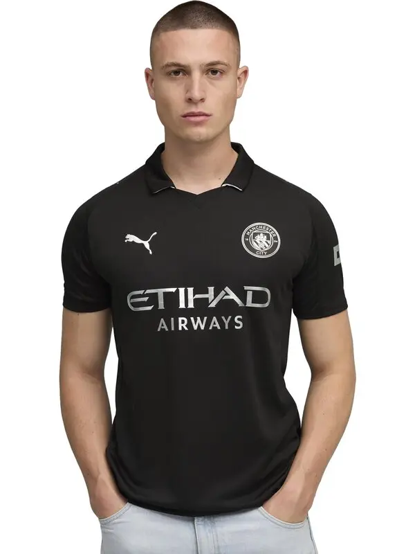 PUMA Manchester City 25/26 Away Replica Soccer Jersey - Black