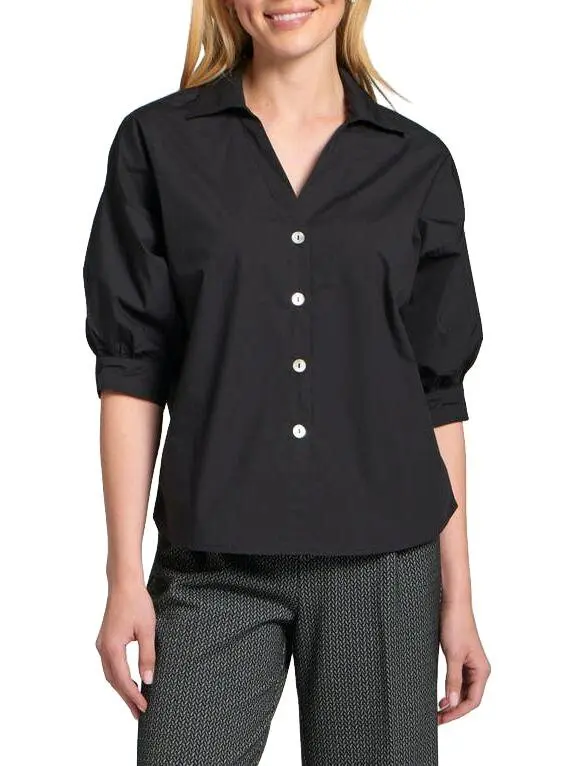 APNY Blouson Sleeve Shirt - Black