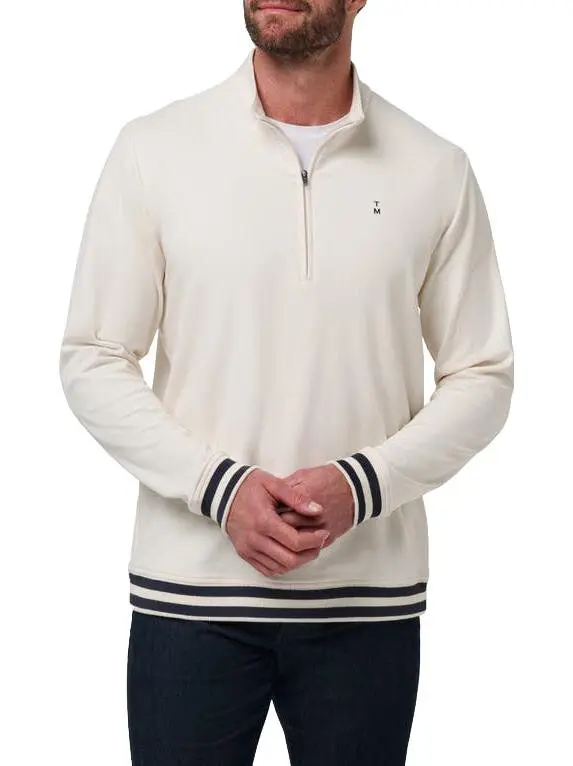 Travis Mathew Happier Hour Quarter Zip Top - Birch