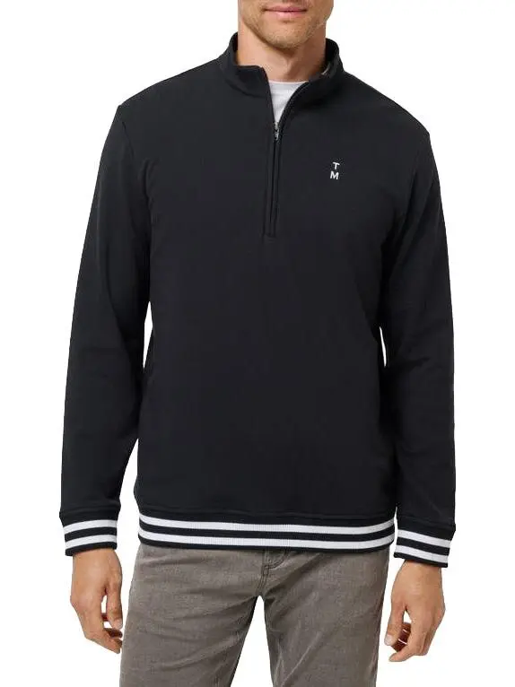 Travis Mathew Happier Hour Quarter Zip Top - Black