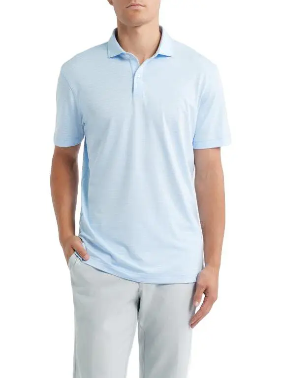 Johnnie-o Beau Stripe Performance Polo - Kona