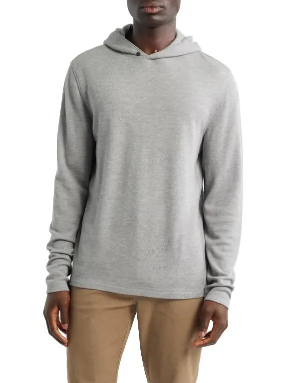 Johnnie-o Drayton Merino Wool Blend Hoodie - Heather Gray