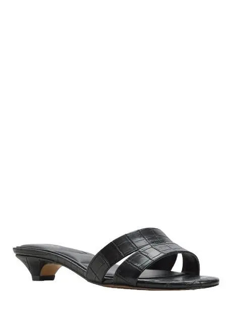 Aldo Scarletta Embossed Slide Sandal - Black