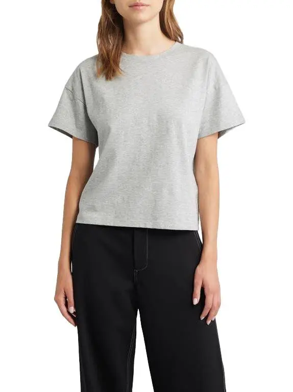 Rag & Bone Kelley Boxy Cotton Jersey T-shirt - Heather Grey