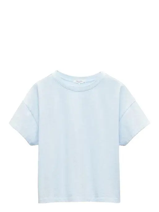 Rag & Bone Kelley Boxy Cotton Jersey T-shirt - Sky Blue
