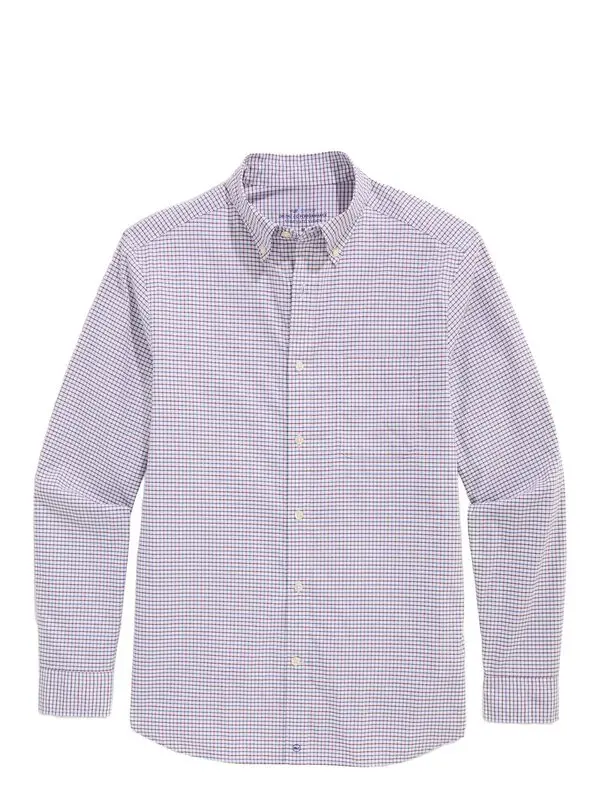 Vineyard Vines Wauwinet Performance Cotton Blend Button-down Shirt - Crimson