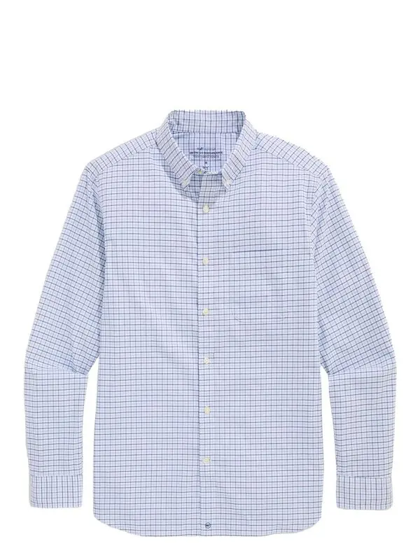 Vineyard Vines Wauwinet Performance Cotton Blend Button-down Shirt - Jake Blue