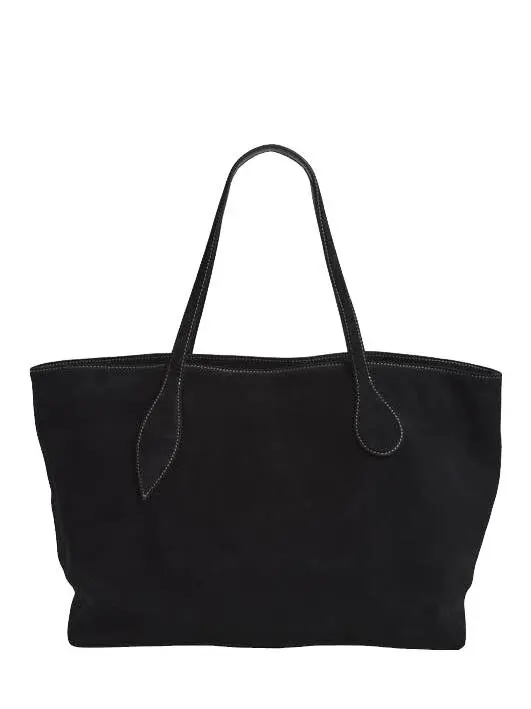 Little Liffner Mega Sprout Suede Tote - Black