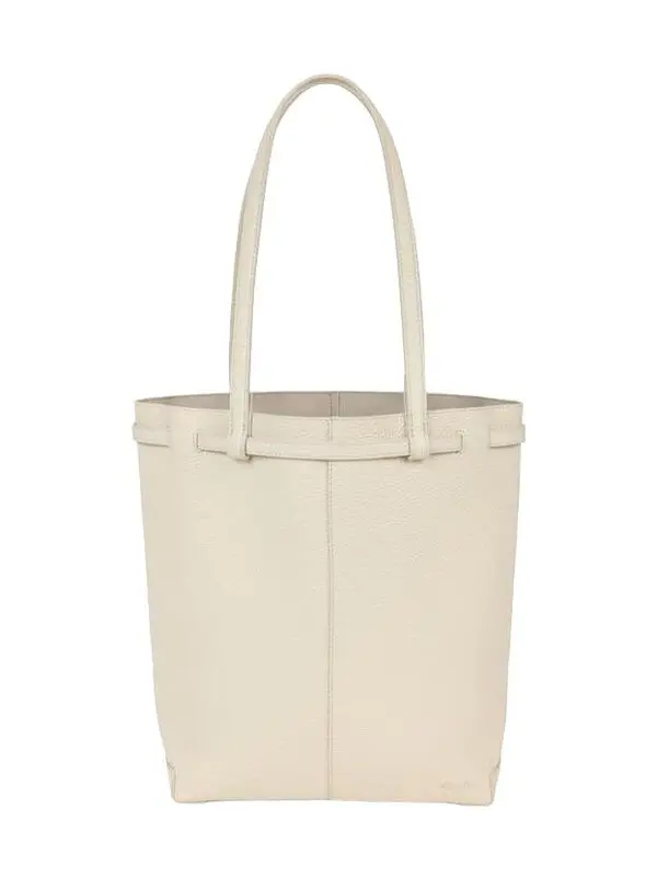 WE-AR4 The Roxie Leather Tote - Cotton White