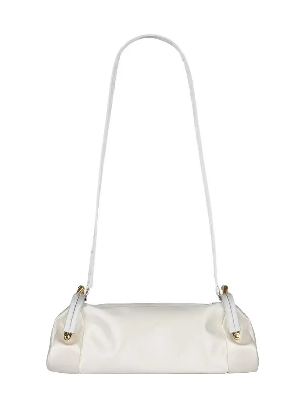 Jeffrey Campbell On-sunset Satin Shoulder Bag - White Satin Gold